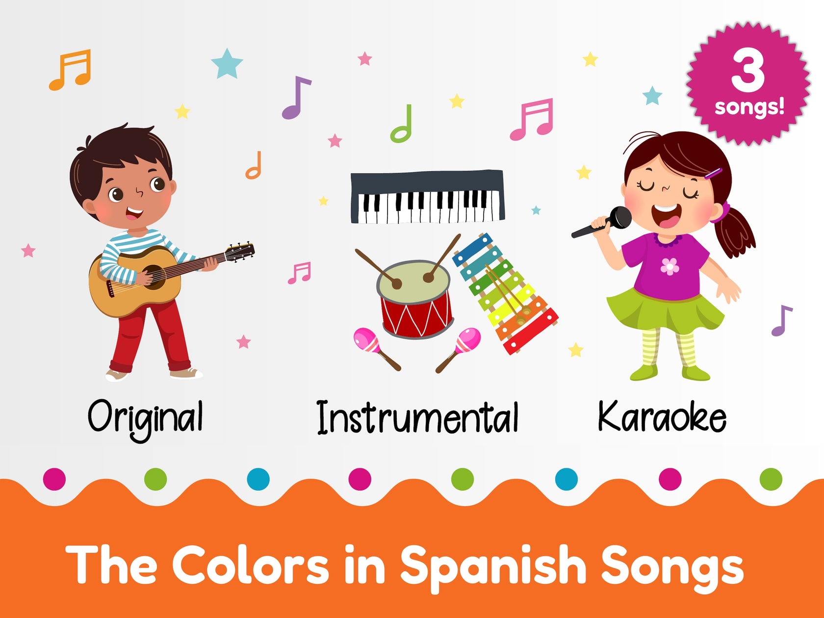 The Colors (Los Colores) Original 3-in-1 Song in Spanish for Kids ...