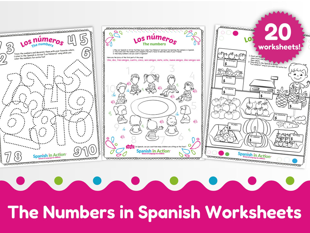 The Numbers (Los Números) Worksheets in Spanish for Kids – Spanish In ...